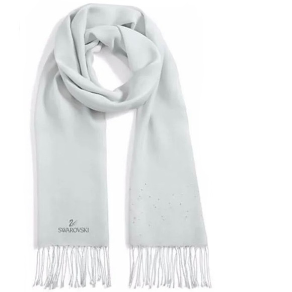 Swarovski | Accessories | Swarovski Light Grey Scarf | Poshmark